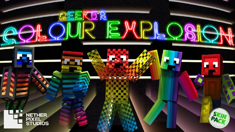 Geeky's Colour Explosion by Netherpixel | CHUNK - Minecraft Bedrock Marketplace Explorer