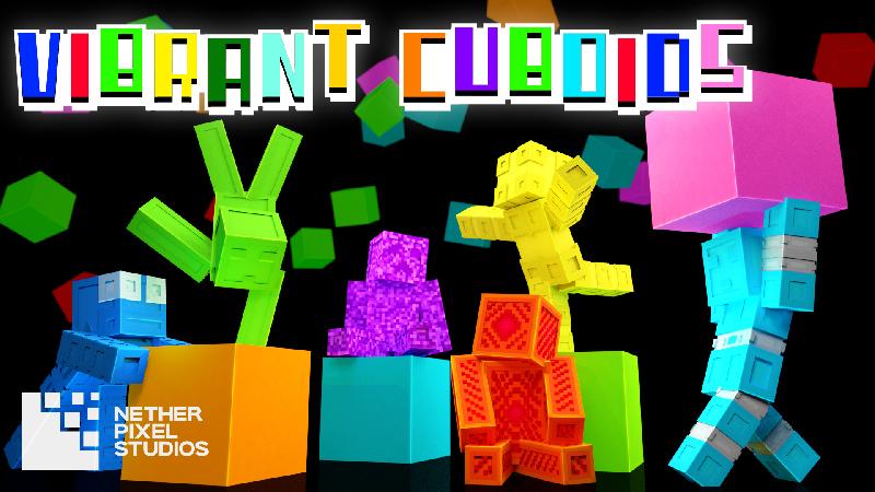 Vibrant Cuboids by Netherpixel | CHUNK - Minecraft Bedrock Marketplace Explorer