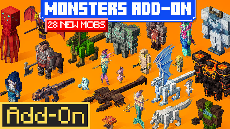 Monsters Add-on by Ninja Block | CHUNK - Minecraft Bedrock Marketplace ...