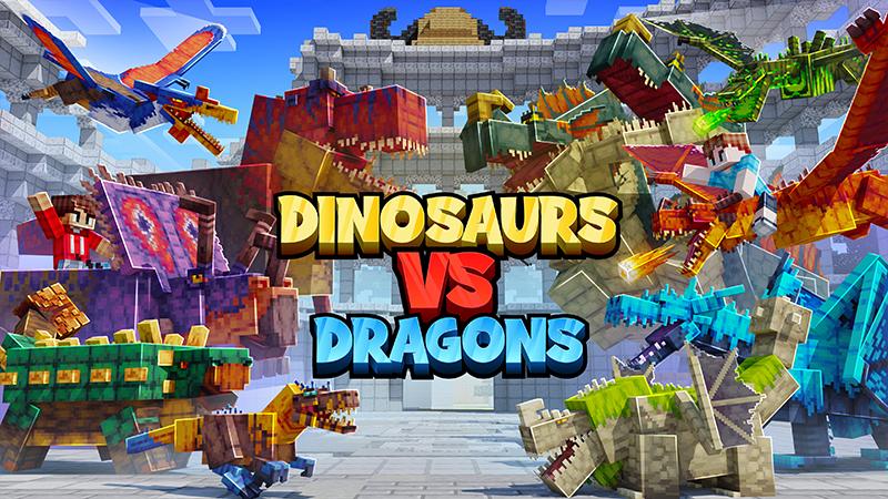 Dinosaurs VS Dragons by Odyssey Builds | CHUNK - Minecraft Bedrock Marketplace Explorer