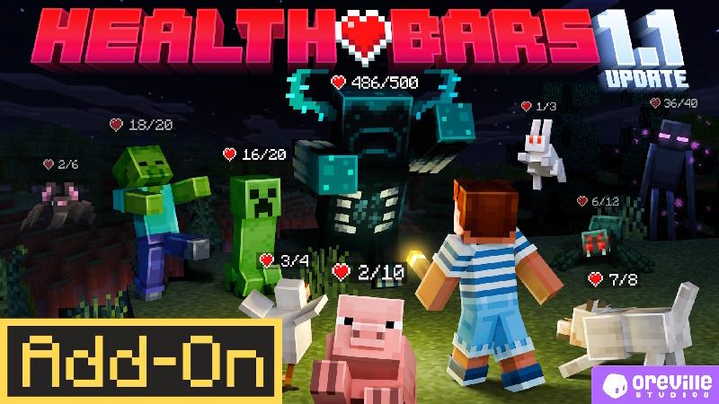 Health Bars Add-On by Oreville Studios | CHUNK - Minecraft Bedrock ...
