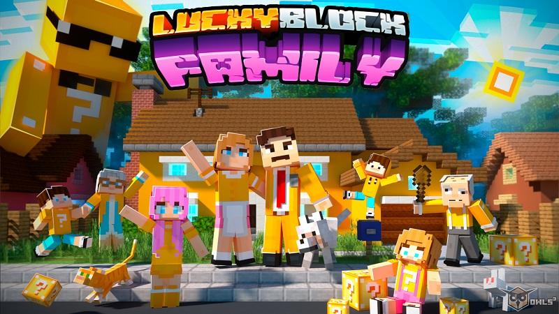 Luckyblock Family by Owls Cubed | CHUNK - Minecraft Bedrock Marketplace ...