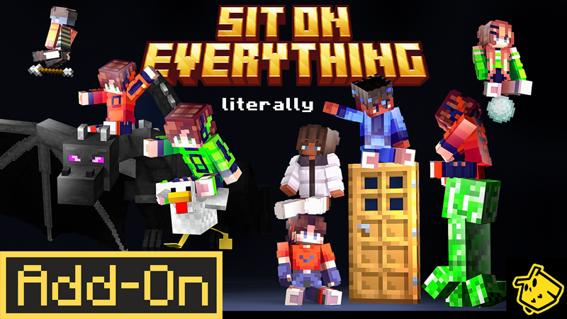 Sit On Everything Add-on de Owls Cubed | CHUNK - Minecraft Bedrock Marketplace Explorador