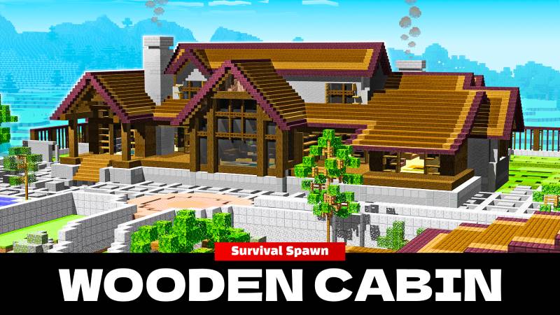 Wooden Cabin by Pixel Smile Studios | CHUNK - Minecraft Bedrock Marketplace Explorer