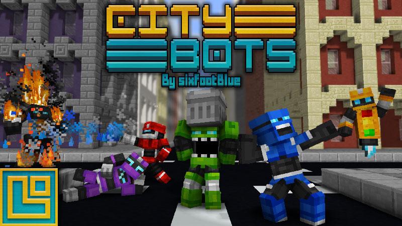 City Bots by Pixel Squared | CHUNK - Minecraft Bedrock Marketplace Explorer