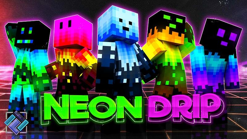 Neon Drip by PixelOneUp | CHUNK - Minecraft Bedrock Marketplace Explorer