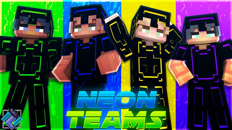 Neon Teams by PixelOneUp | CHUNK - Minecraft Bedrock Marketplace Explorer