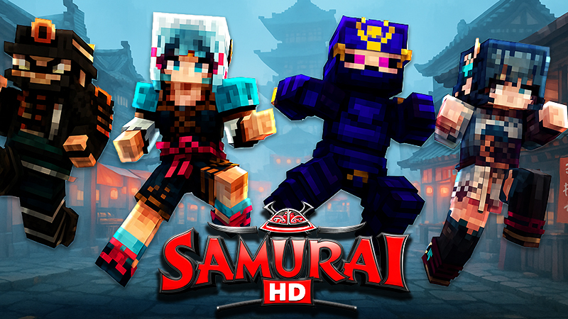 Samurai HD by PixelOneUp | CHUNK - Minecraft Bedrock Marketplace Explorer