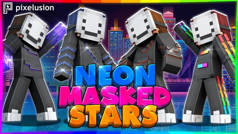 Neon Masked Stars by Pixelusion | CHUNK - Minecraft Bedrock Marketplace ...
