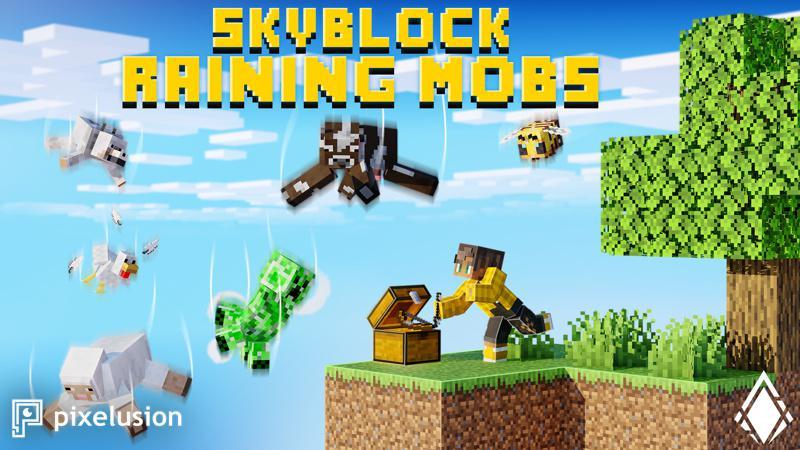 Skyblock Raining Mobs by Pixelusion | CHUNK - Minecraft Bedrock Marketplace Explorer
