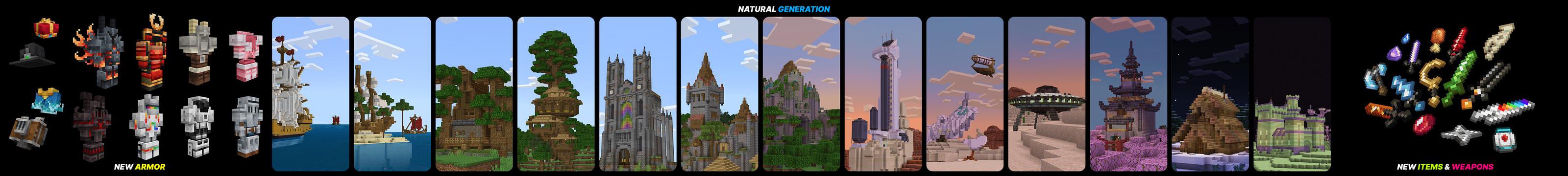 STRUCTURE GENERATION Add-On by Pixelusion | CHUNK - Minecraft Bedrock ...