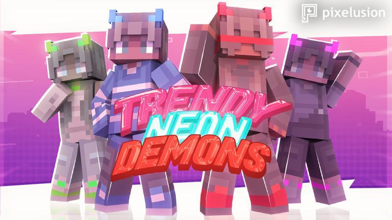 Trendy Neon Demons by Pixelusion | CHUNK - Minecraft Bedrock ...