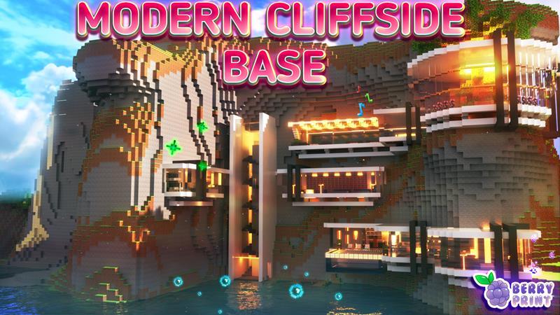 Modern Cliffside Base by Razzleberries | CHUNK - Minecraft Bedrock ...