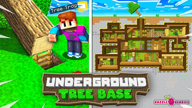 Underground Tree Base by Razzleberries | CHUNK - Minecraft Bedrock ...
