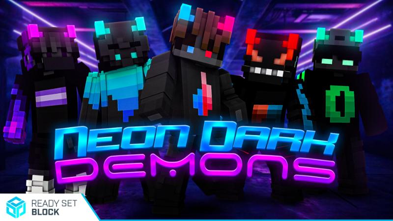 Neon Dark Demons by Ready, Set, Block! | CHUNK - Minecraft Bedrock Marketplace Explorer