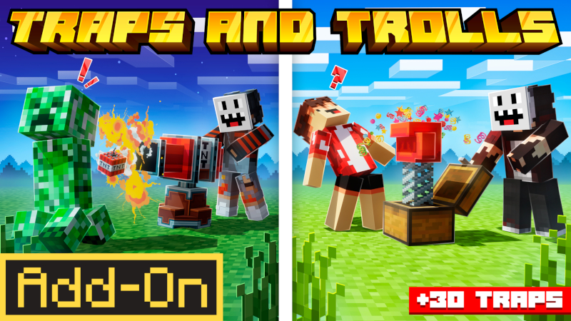 Traps And Trolls by SandBlock Studios | CHUNK - Minecraft Bedrock Marketplace Explorer