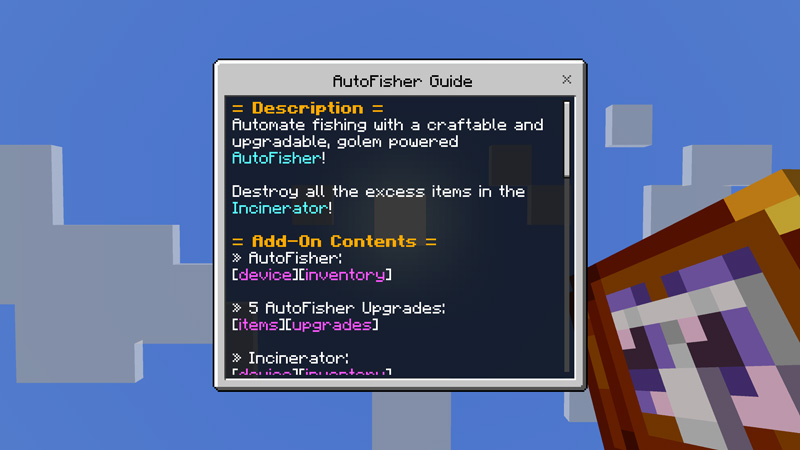 AutoFisher by Scai Quest | CHUNK - Minecraft Bedrock Marketplace Explorer