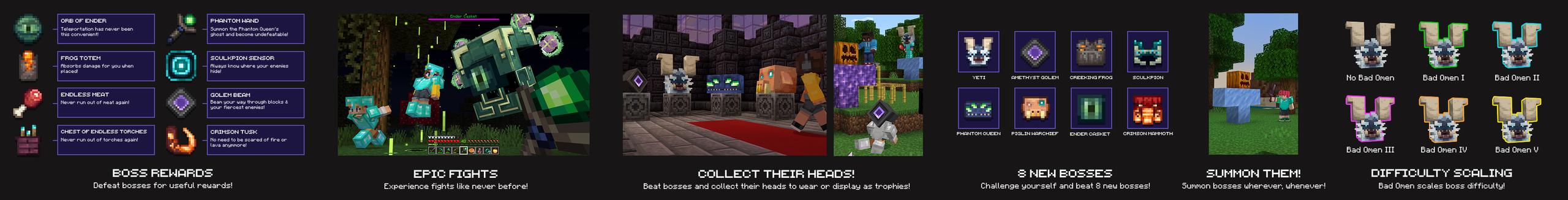 BOSSES+ Add-On by Shapescape | CHUNK - Minecraft Bedrock Marketplace ...