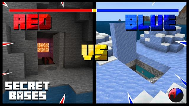 Red VS Blue Secret Bases de Snail Studios. | CHUNK - Minecraft Bedrock ...