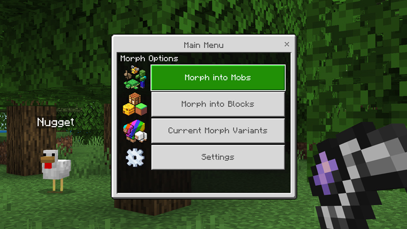 Morph Into Anything Add-On by Square Dreams | CHUNK - Minecraft Bedrock ...