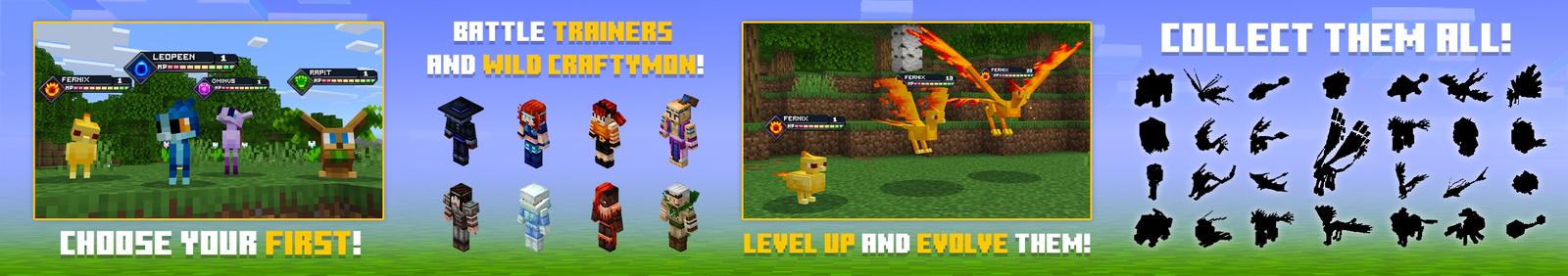 CRAFTYMON Add-On by Starfish Studios | CHUNK - Minecraft Bedrock Marketplace Explorer