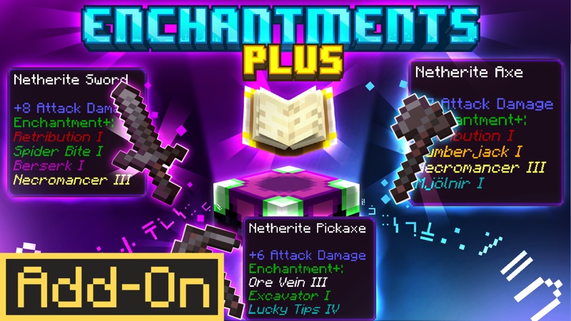 Enchantments Plus by StarkTMA | CHUNK - Minecraft Bedrock Marketplace ...