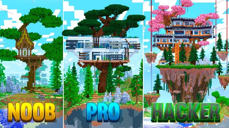 Noob X Pro X Hacker TreeHouse by Street Studios | CHUNK - Minecraft Bedrock Marketplace Explorer