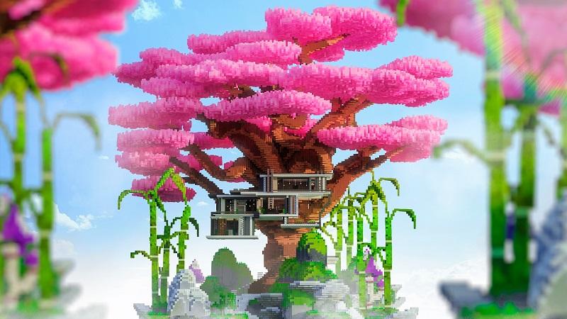 Sakura Tree House by Street Studios | Chunk - Minecraft Bedrock ...