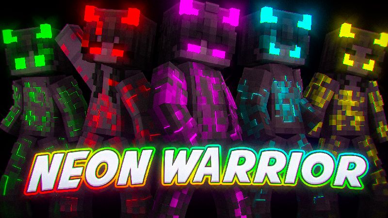 Neon Warrior by Teplight | CHUNK - Minecraft Bedrock Marketplace Explorer