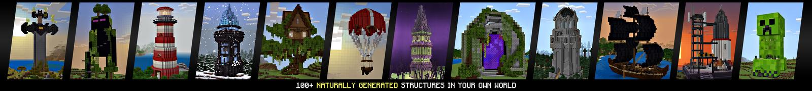 100+ Structures Add-On by The Craft Stars | CHUNK - Minecraft Bedrock ...