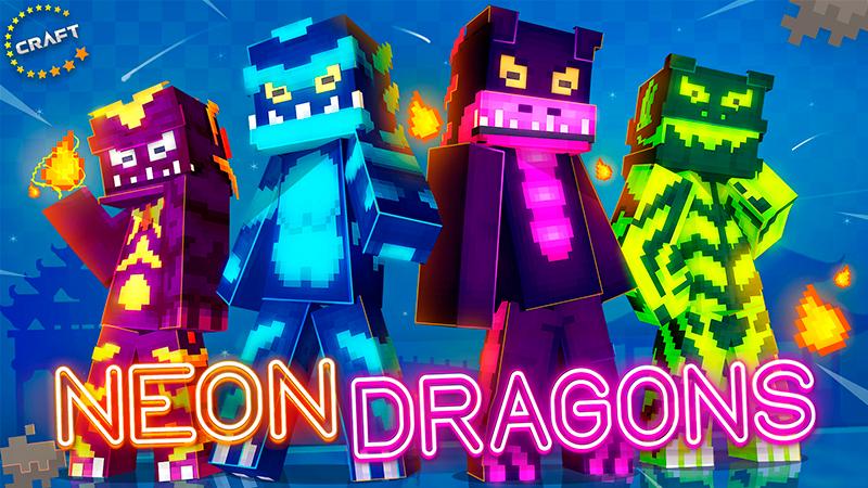Neon Dragons by The Craft Stars | CHUNK - Minecraft Bedrock Marketplace ...