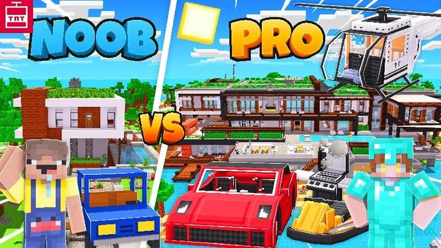 Modern Mansion: Noob vs Pro by TNTgames | CHUNK - Minecraft Bedrock ...
