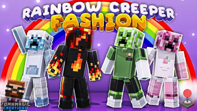 Rainbow Creeper Fasion by Tomhmagic Creations | CHUNK - Minecraft Bedrock Marketplace Explorer
