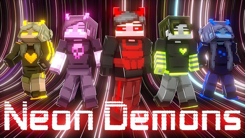 Neon Demons by Vertexcubed | CHUNK - Minecraft Bedrock Marketplace Explorer