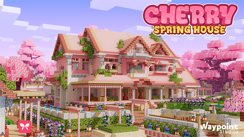 Cherry Spring House by Waypoint Studios | CHUNK - Minecraft Bedrock Marketplace Explorer