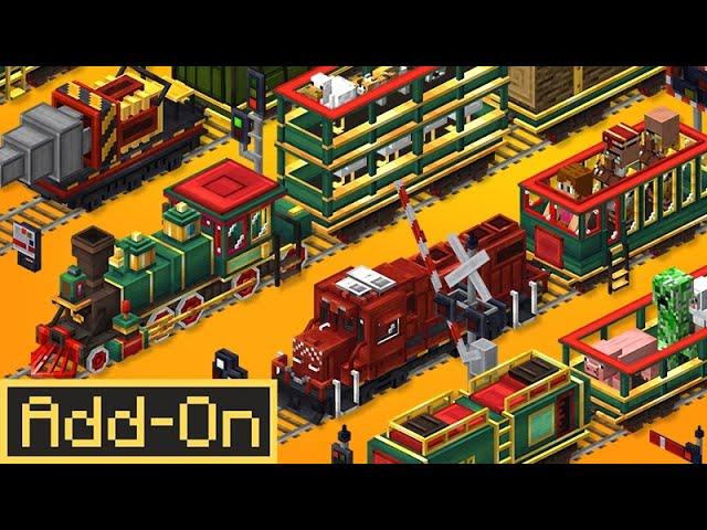 Trains Add-On by Lifeboat | CHUNK - Minecraft Bedrock Marketplace Explorer